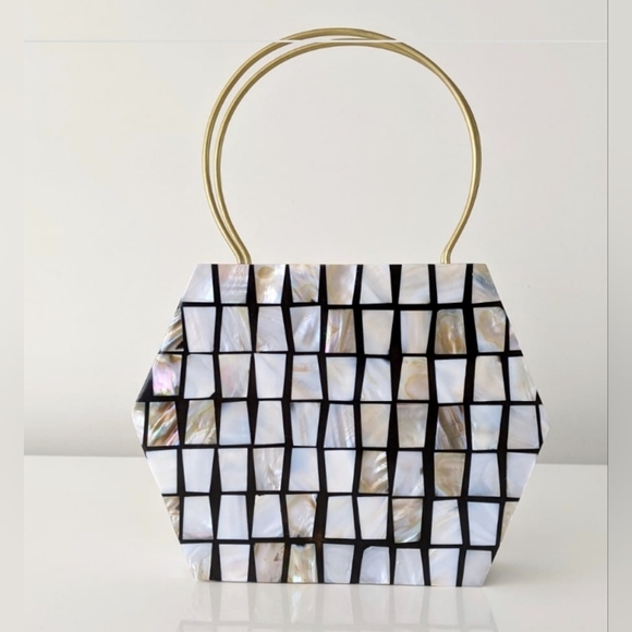 Ramla | Bags | Ramla The Pearly Shell Mosaic Tile Handbag New | Poshmark